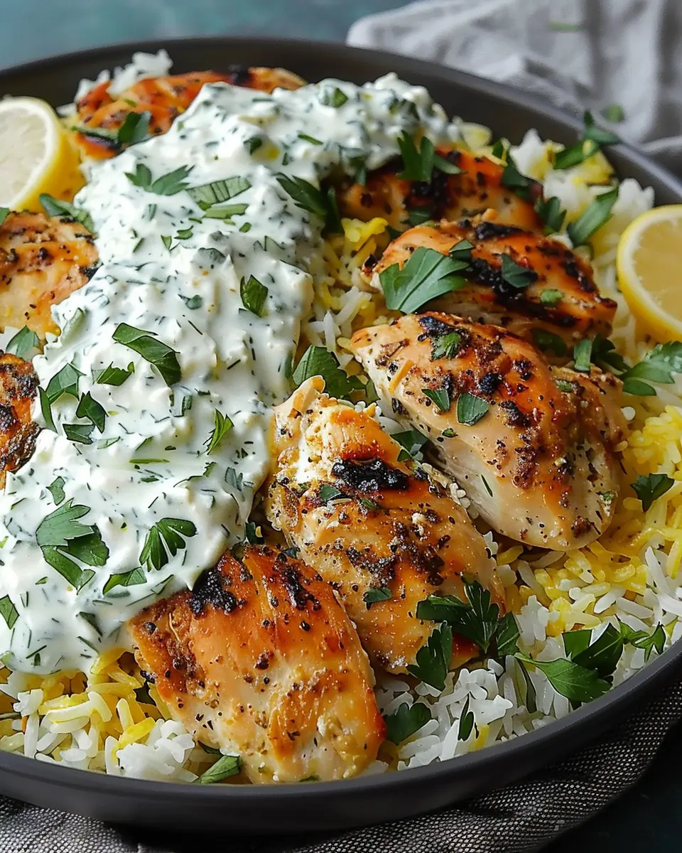 dump and bake chicken tzatziki rice